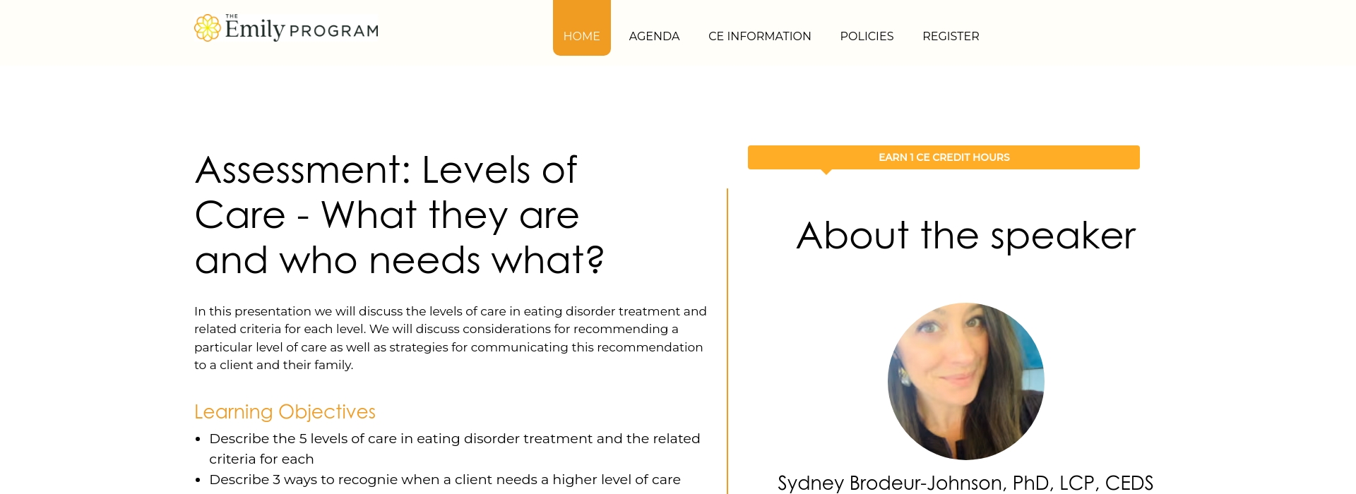 Assessment: Levels of Care - What they are and who needs what?