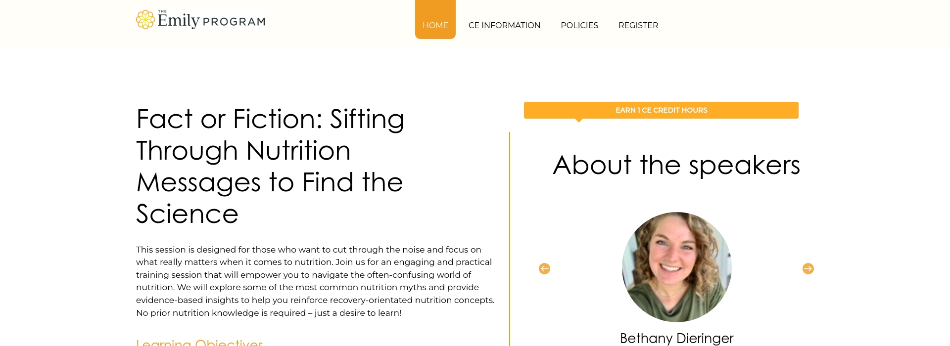 Fact or Fiction: Sifting Through Nutrition Messages to Find the Science