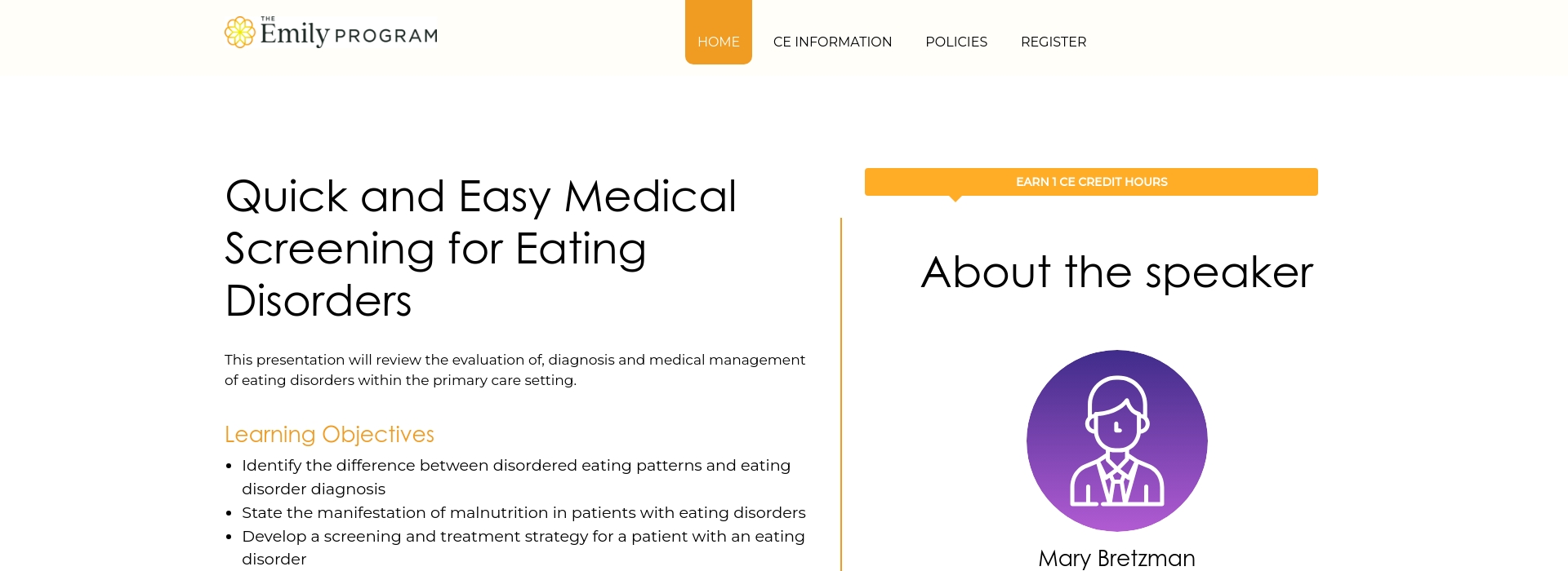 Quick and Easy Medical Screening for Eating Disorders