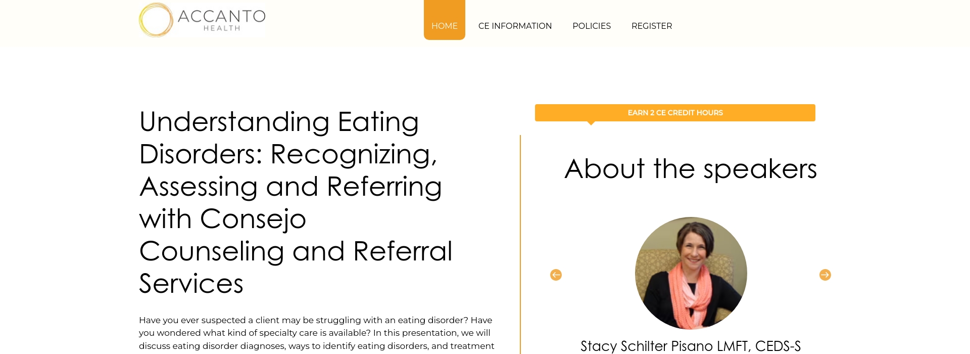 Understanding Eating Disorders: Recognizing, Assessing and Referring ...